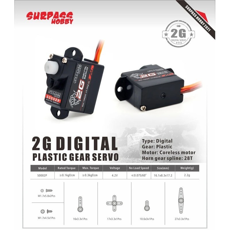 Jual ⭐QUALITY⭐ Ultra micro 2g 2.2g Mini Digital Servo for RC drone RC Boat Mini RC 5. DSM005 ...