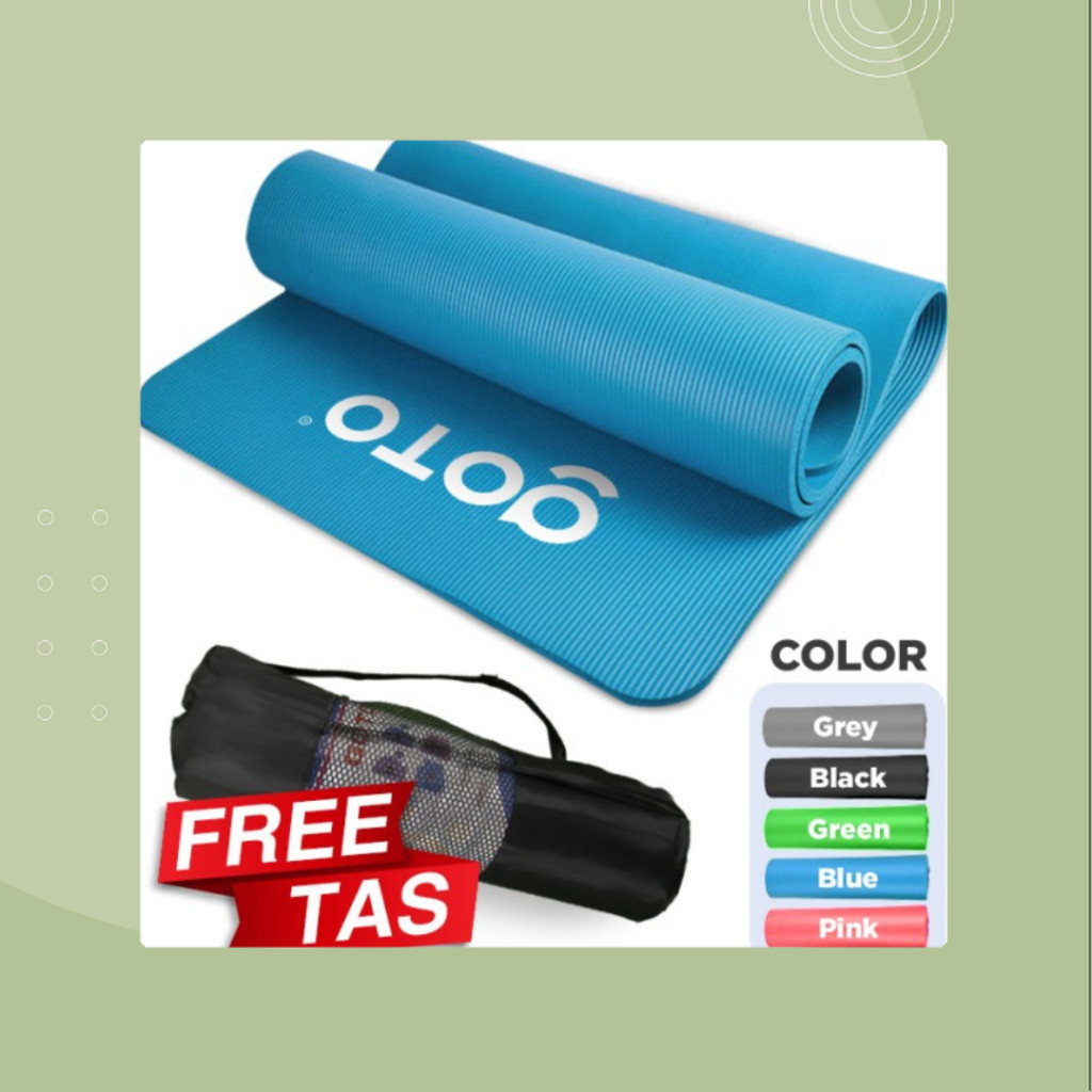 Jual Goto NBR Yoga Mat 10mm Matras Alas Tebal Anti Slip | Shopee Indonesia