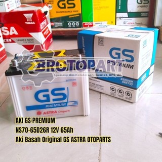 Jual Aki Mobil GS ASTRA Premium NS70 65D26R 65Ah Original Accu basah ...