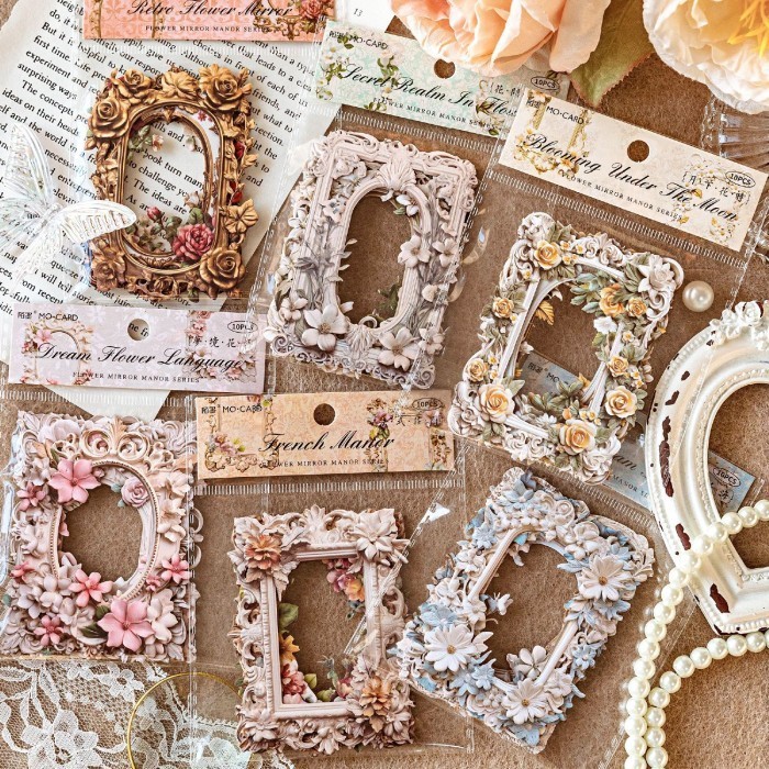 Jual 10 Lembar / Pack Kertas Vintage Hias RETRO FRAME COLLAGE HARD ...