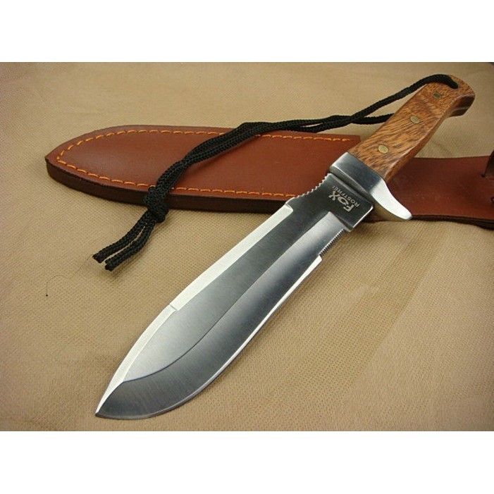 Jual PISAU BOWIE FOX ROSTFREI SERRATED H56 SERBAGUNA FULLTANG KUAT ...