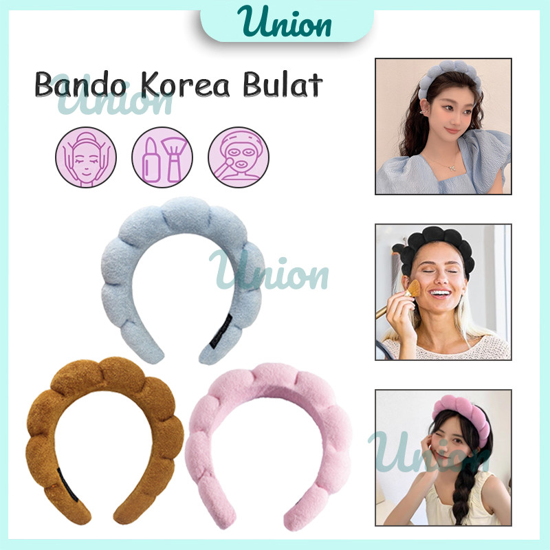 Jual Bando korean Fluffy Head Band / Bando Awan / Bando Bulat Polos ...