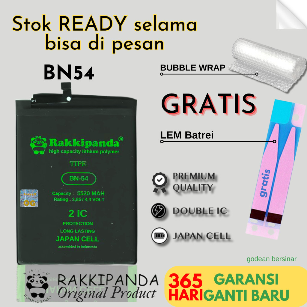 Jual RakkiPanda BN54 BN 54 Redmi Note 9 / Redmi 9 Batre Batrai Baterai ...
