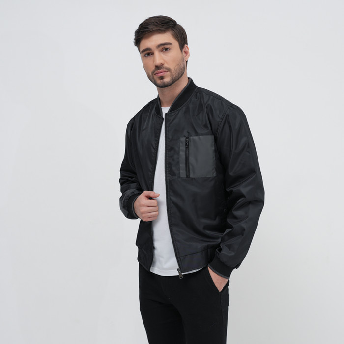 Jual VALINO Jaket Varsity Hitam Pria - V-CGCO13-B9 | Shopee Indonesia