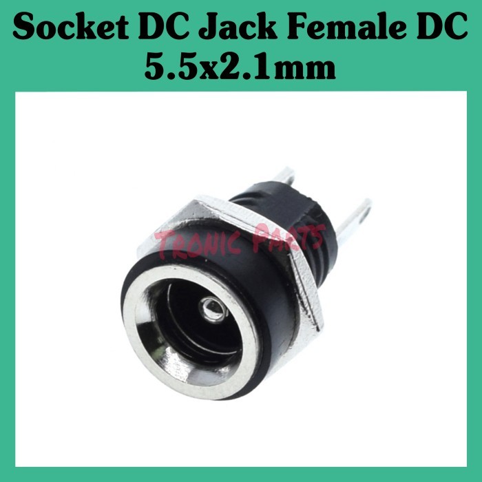 Jual Mur Kecil Socket DC Jack Female DC 5.5x2.1mm Panel Box Mount Soket ...