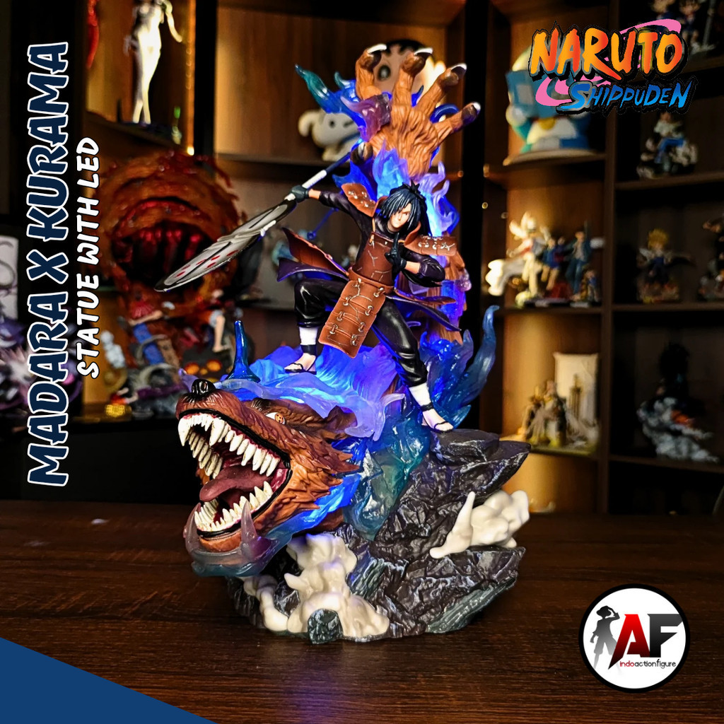 Jual Statue Naruto Uchiha Madara x Kurama Kyuubi Susanoo LED | Shopee ...