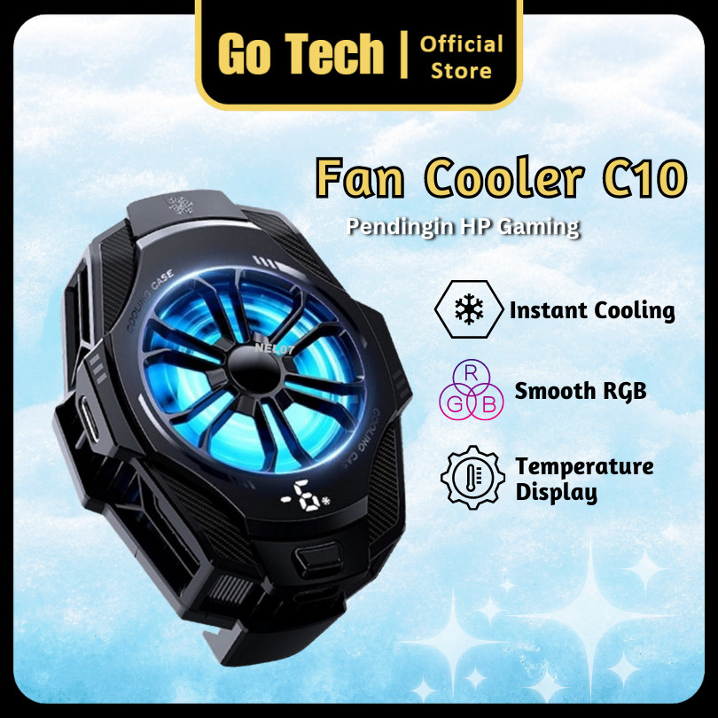 Jual Go Tech - Funcooler C10 Fan Cooler Radiator Mobile Kipas Pendingin ...