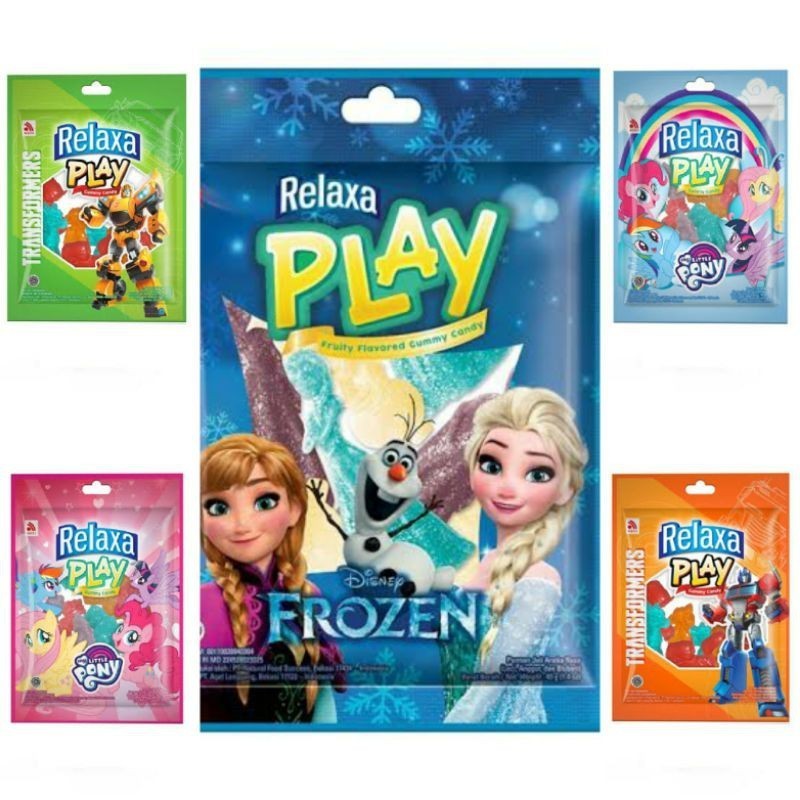 Jual RELAXA PLAY Permen Gummy Karakter Frozen / Pony / Transformer ...