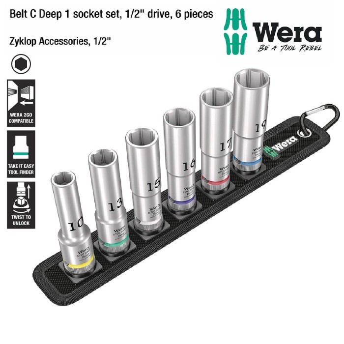 Jual Wera 05004565001 - Mata Sock Hex Kunci Shock Socket Set 1/2 Inch ...