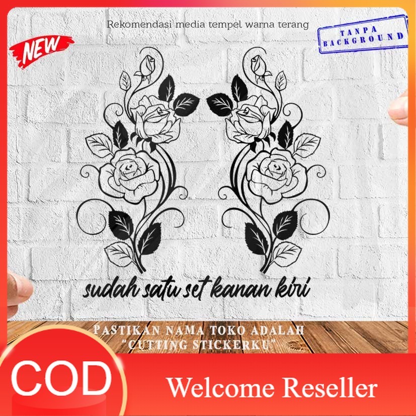 Jual JDM Project - Cutting Stiker Mawar Cute Variasi Motor Mobil ...
