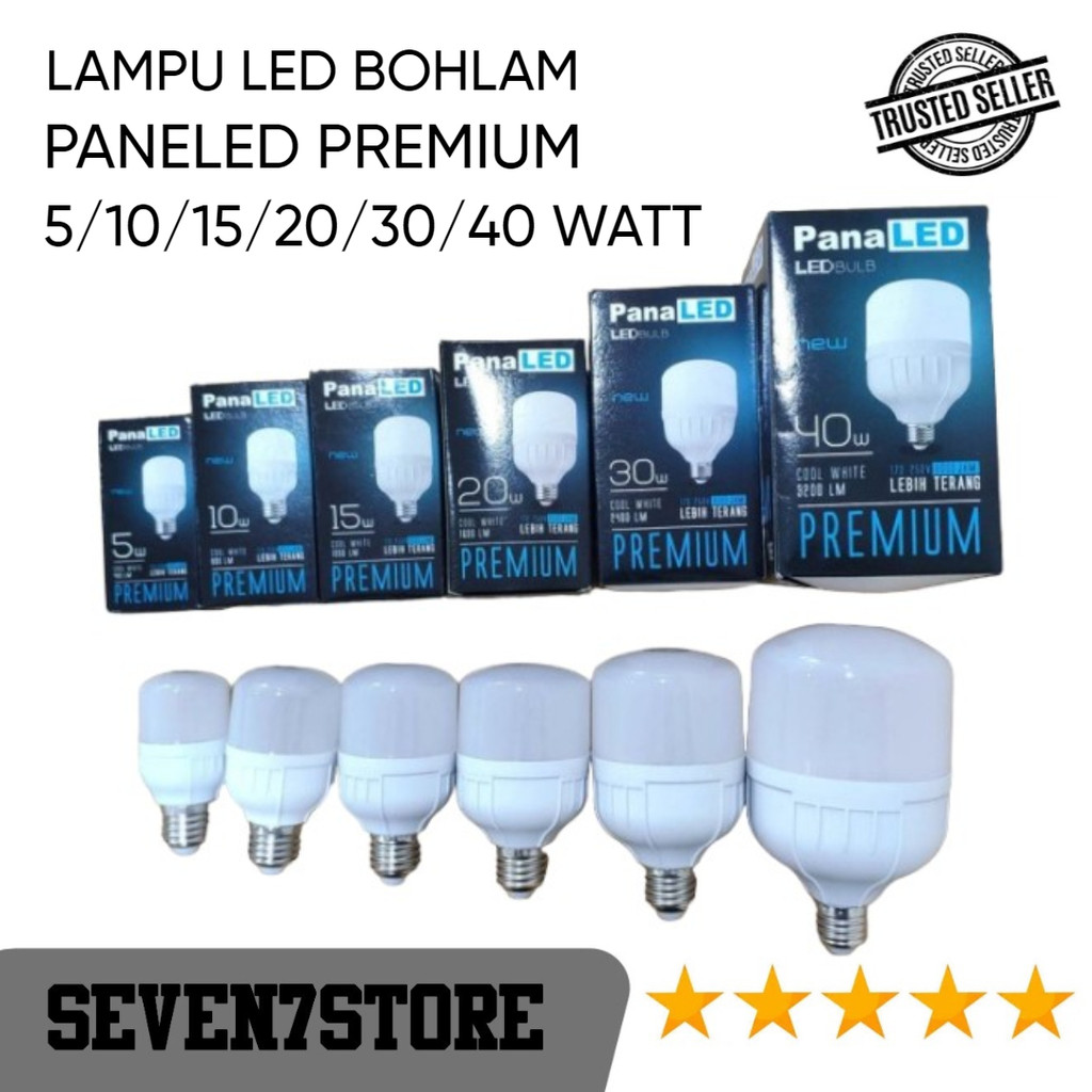 Jual LAMPU LED PANALED PREMIUM 5 Watt 10 Watt 15 Watt 20 Watt 30 Watt 40 Watt Cahaya Putih ...