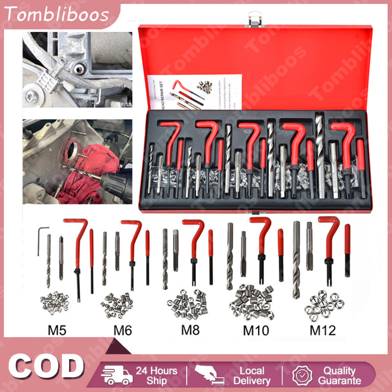 Jual COD 131 Pcs Benang Perbaikan Alat Kit Perbaikan Ulir Alat Kit M5 ...