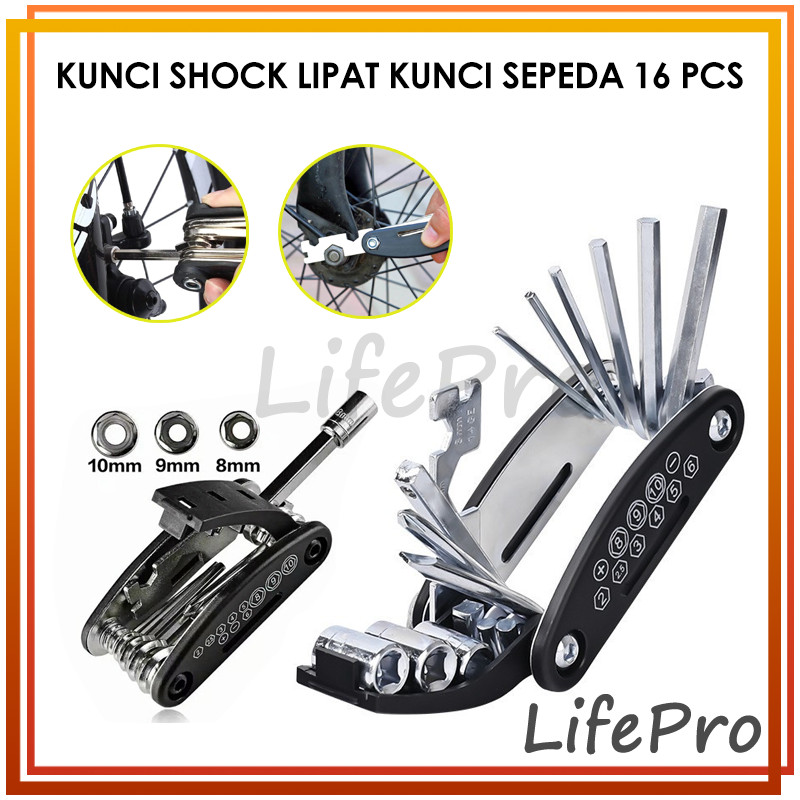 Jual Kunci Sepeda Set 16 In 1 Sepeda Tool Kit Toolkit Kunci Lipat ...