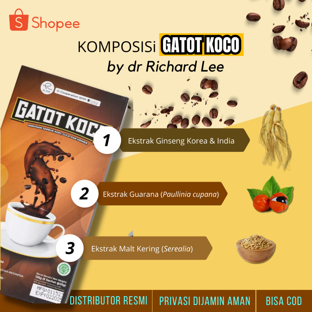 Jual Kopi Gatot Koco By dr. Richard Lee - Minuman Untuk Menambah Kebugaran (Privasi Aman ...