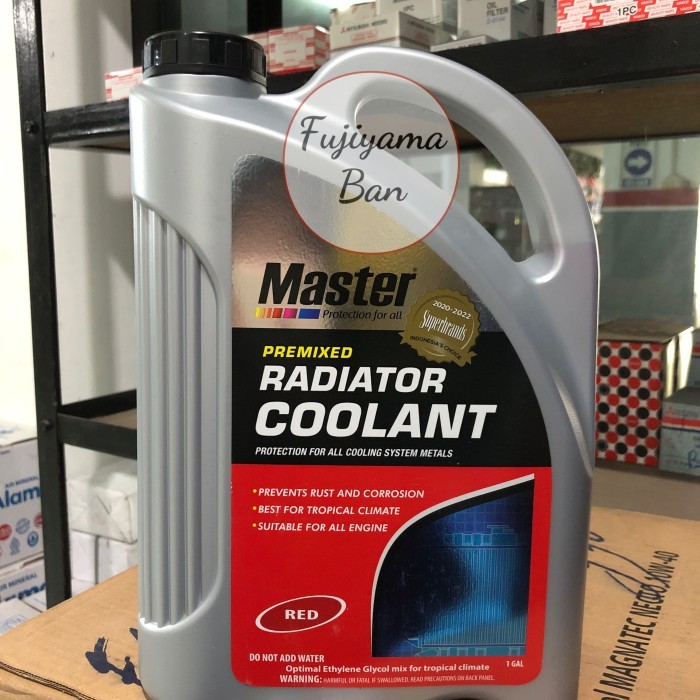 Jual Air Radiator Coolant Master Protection Premixed Warna Merah (4 ...