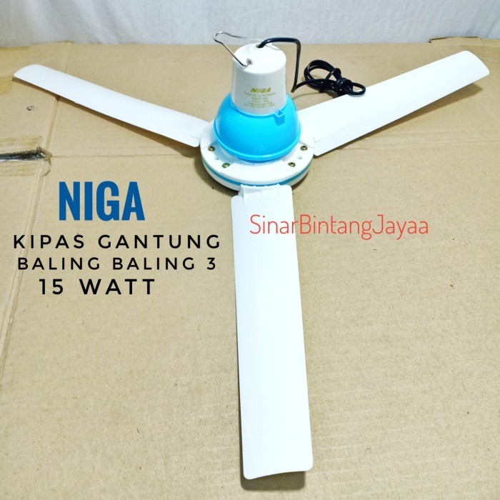 Jual NIGA Kipas Angin Gantung 15 Watt baling 3/Helifan NIGA 15Watt ...