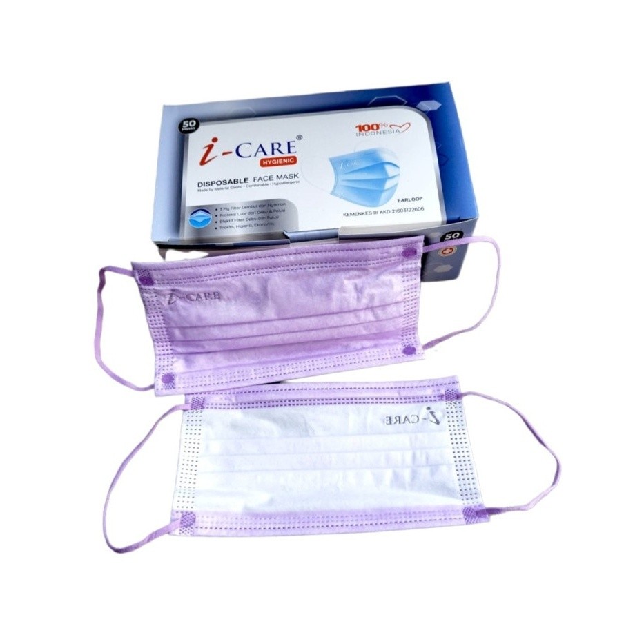 Jual Masker Disposable Face Mask iCare Warna 4Ply | Shopee Indonesia