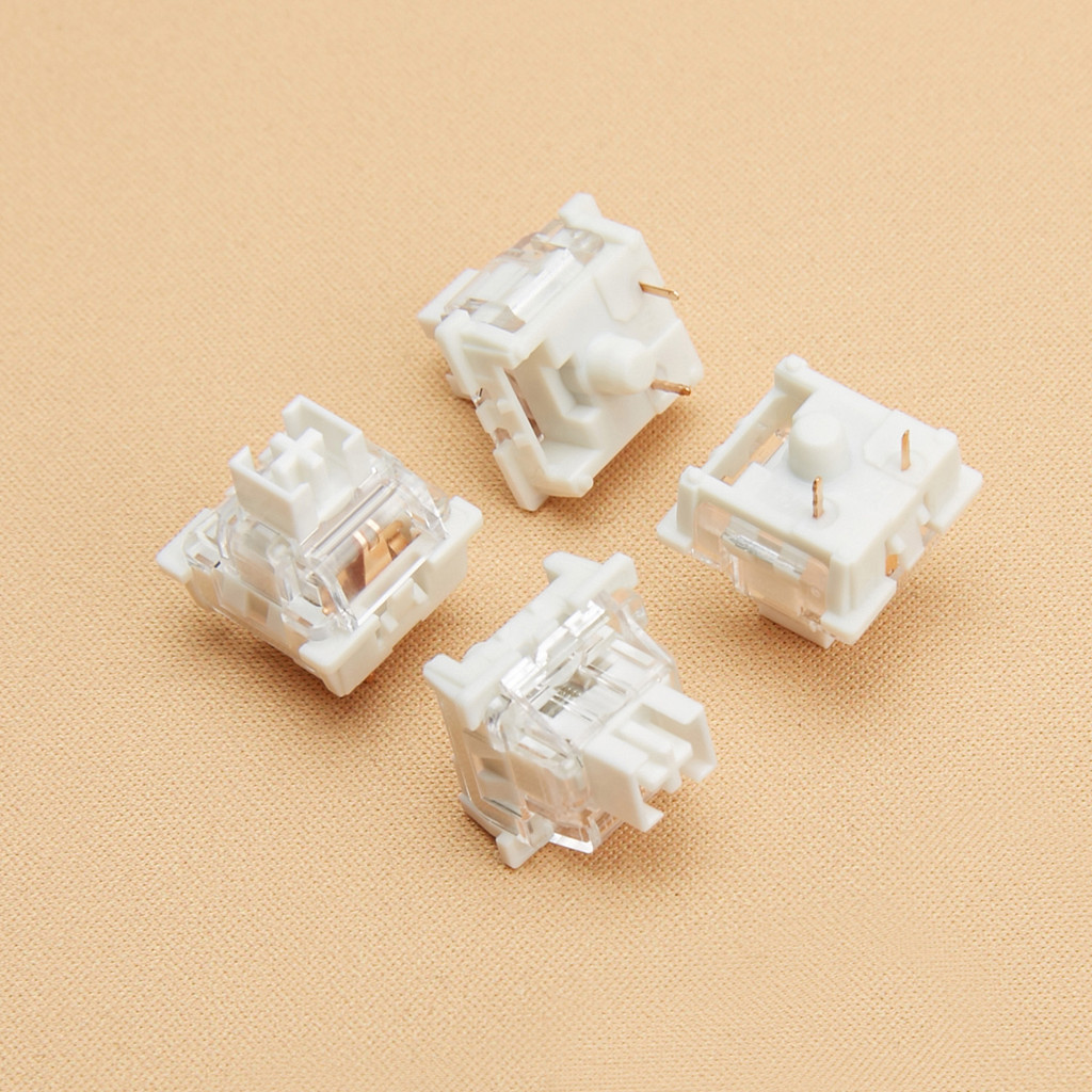 Jual Milk Custom Mechanical Keyboard Switches, Pre Lubed 3 Pins Linear ...