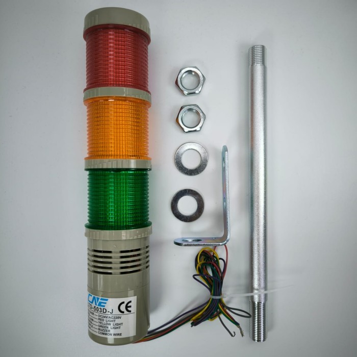 Jual Lampu Menara Signal Tower Light LED Buzzer 3 Lampu Multivolt ...