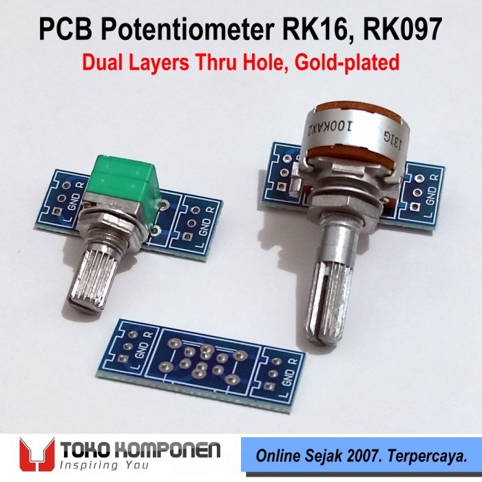 Jual ALPS RK097 RK16 Potentiometer PCB - Alpha Aplus Stereo Potensio ...