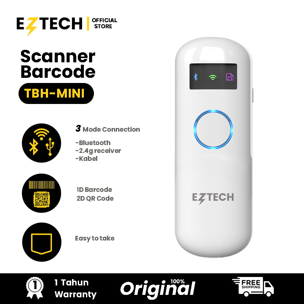 Jual Portable Barcode Scanner 1D 2D Wireless Mini Portable Bluetooth Auto Scan TBH-MINI [EZTECH ...