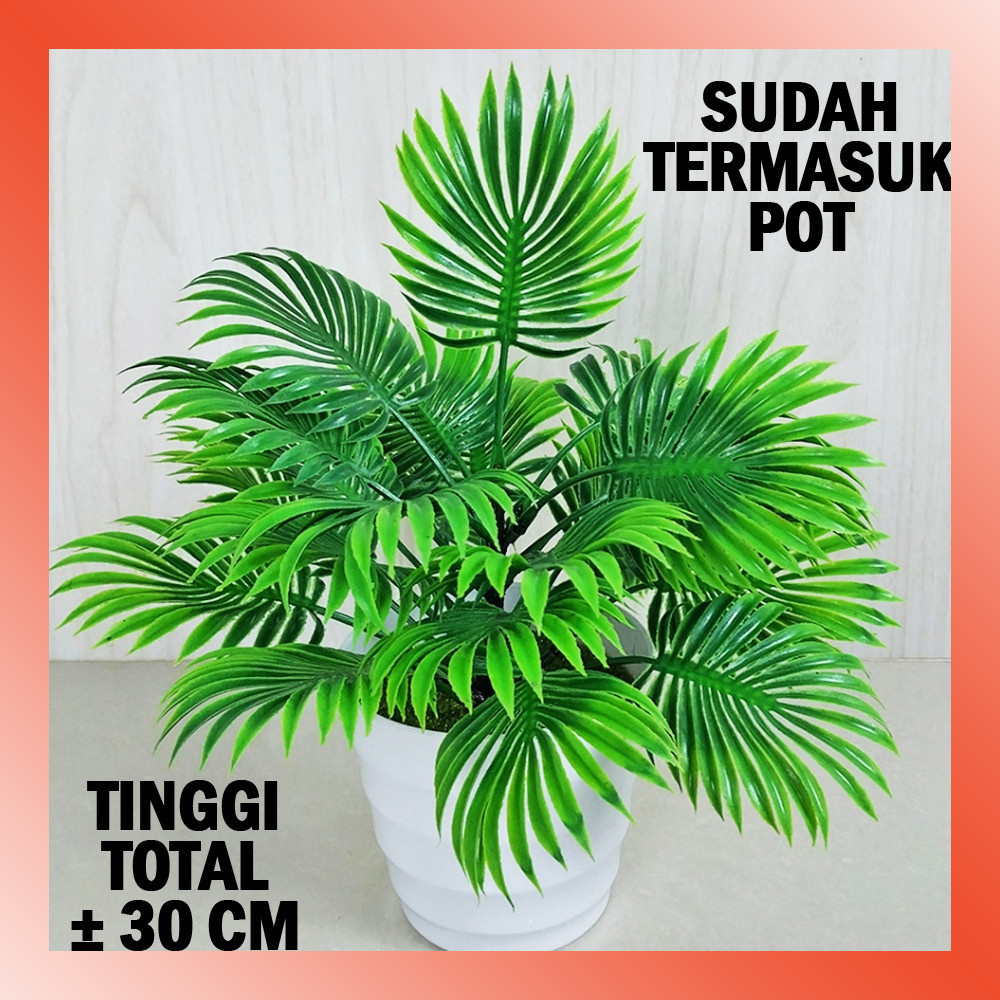 Jual LAMMORO > TP02 Tanaman Plastik PALEM MINI Daun Palm Dekorasi Hias ...