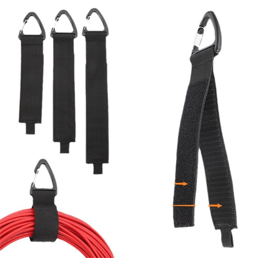 Jual Reusable Fastening Cable Straps with Metal Buckles Hook and Loop ...