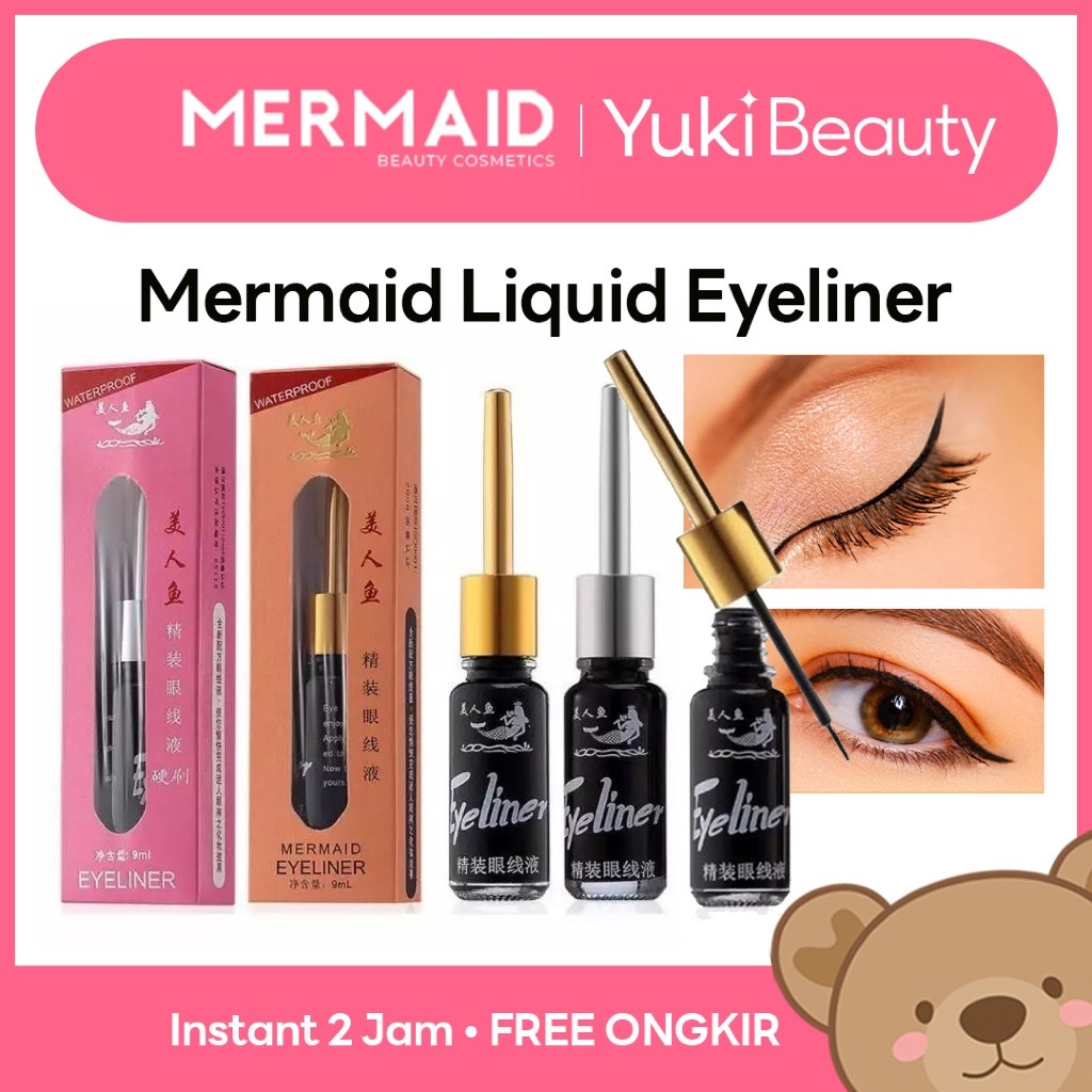 Jual YUKI Manado Mermaid Liquid Eyeliner Kuas WATERPROOF ANTI AIR Tahan ...