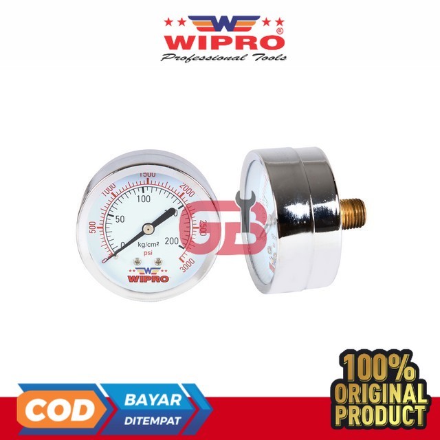 Jual Manometer Drat Tengah MDT-225 2.5KG 6KG 10KG 16KG 25KG 60KG 150KG 200KG 315KG Wipro ...