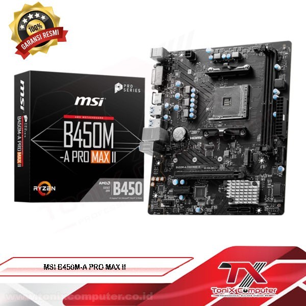 Jual MSI B450M-A PRO MAX II | Motherboard AMD B450 AM4 DDR4 | Shopee Indonesia