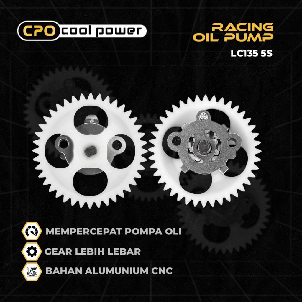 Jual CPO COOL POWER POMPA OLI MX KING R15 VIXION NVA NVL XABRE LC 135 5S RACING OIL PUMP GIGI ...