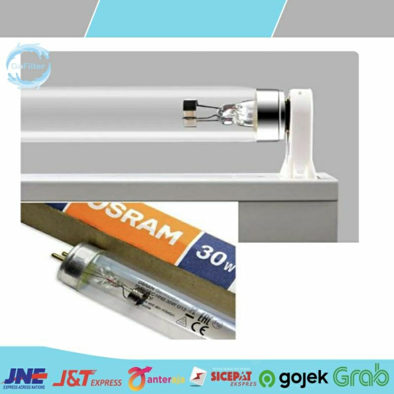Jual WOW! (FREE PACKING PIPA + BUBBLE) LAMPU UV UVC OSRAM 30 WATT ULTRAVIOLET STERILIZER T8 HNS ...