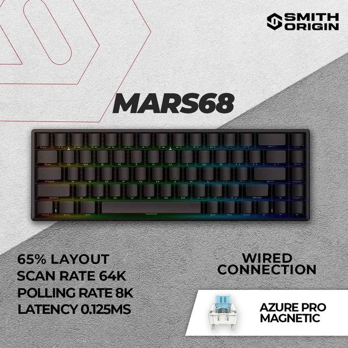 Jual MARS 68 Wired Magnetic Switch Keyboard - Black | Shopee Indonesia