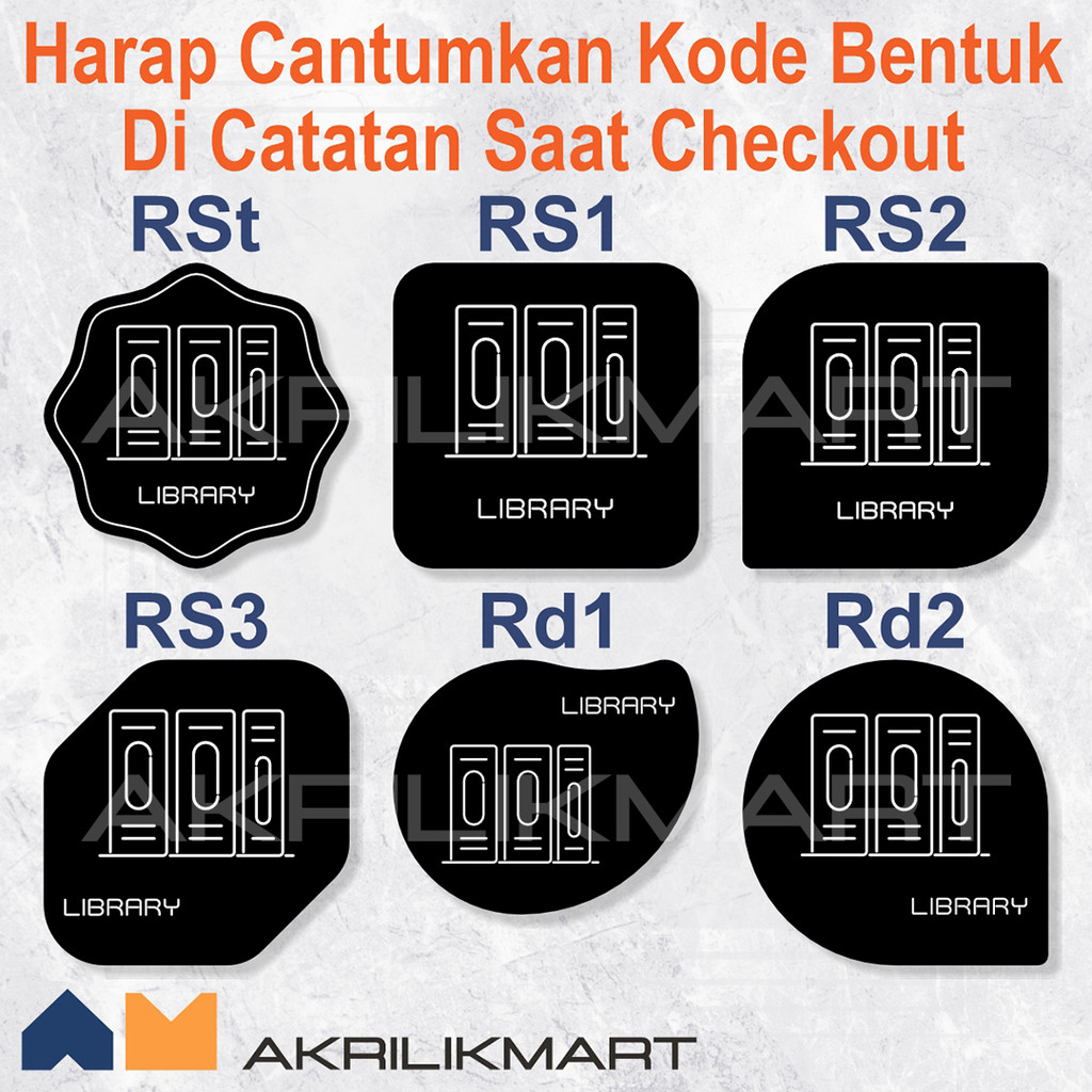 Jual Tulisan Library Sign Acrylic Tempel Dinding Papan Akrilik | Shopee ...