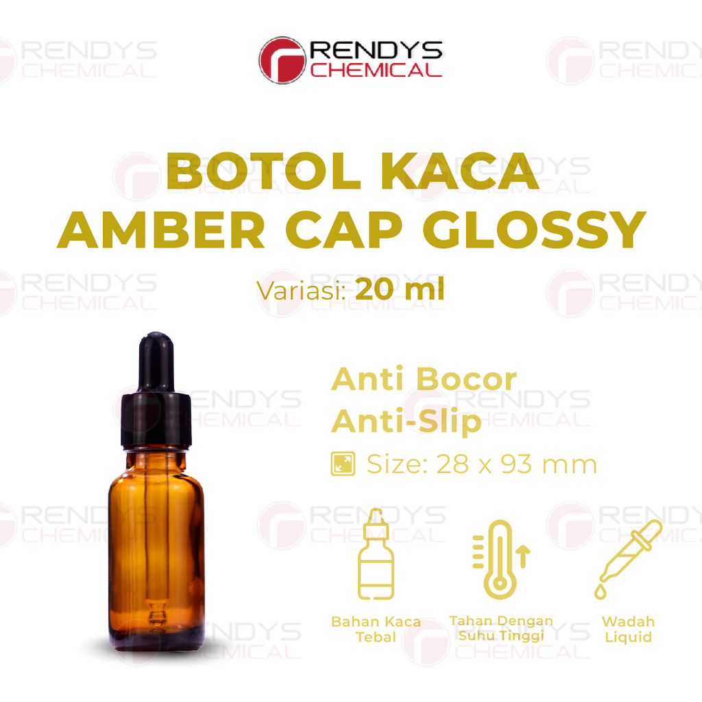 Jual PIPET 20ML AMBER CAP GLOSSY / BOTOL 20ML RING GLOSSY / BOTOL PIPET ...