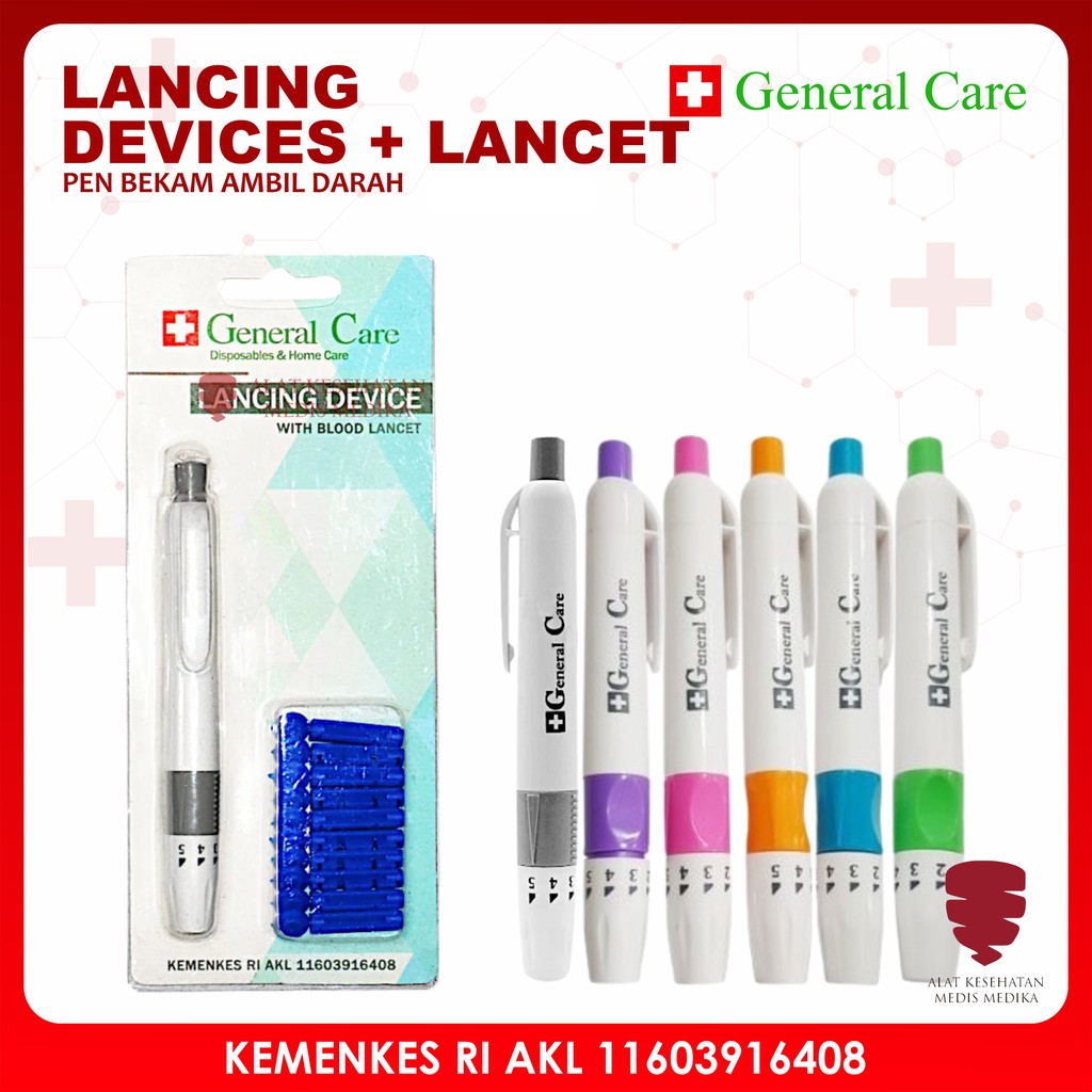 Jual Alat Ambil Sample Darah Tembak Pena Bekam Lancet Device Lancing ...