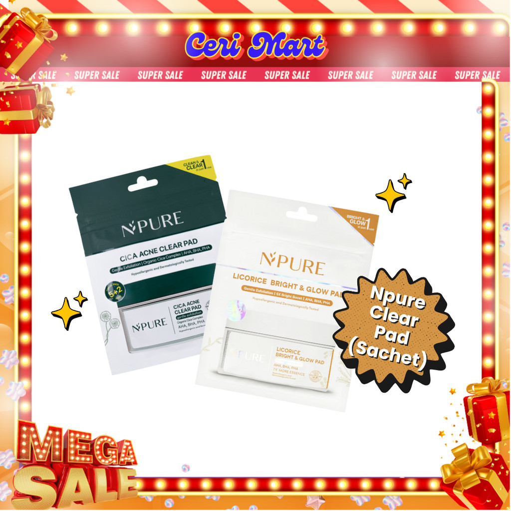 Jual NPURE Cica Clear Pad Sachet & Licorice Pad Sachet | Shopee Indonesia