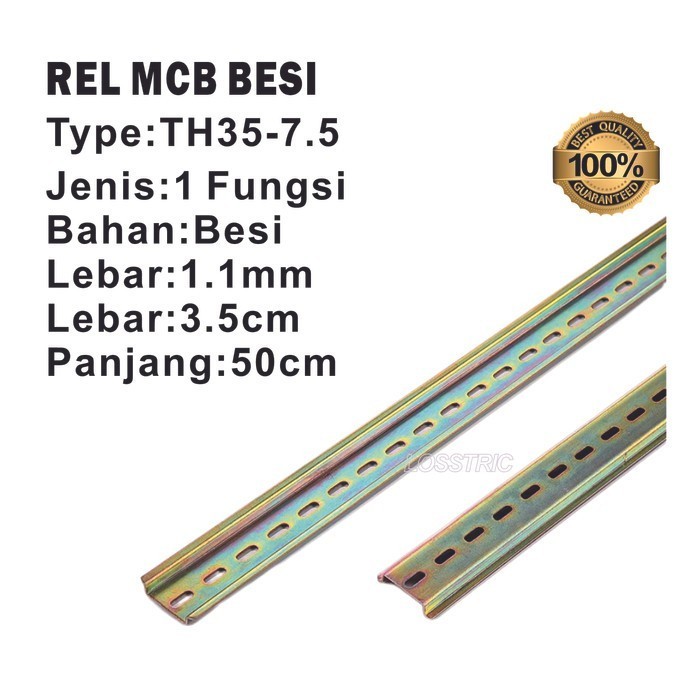 Jual MCB REL BESI 1 FUNGSI DIN RAIL MCB PANJANG 10/20/30/40/50CM ...