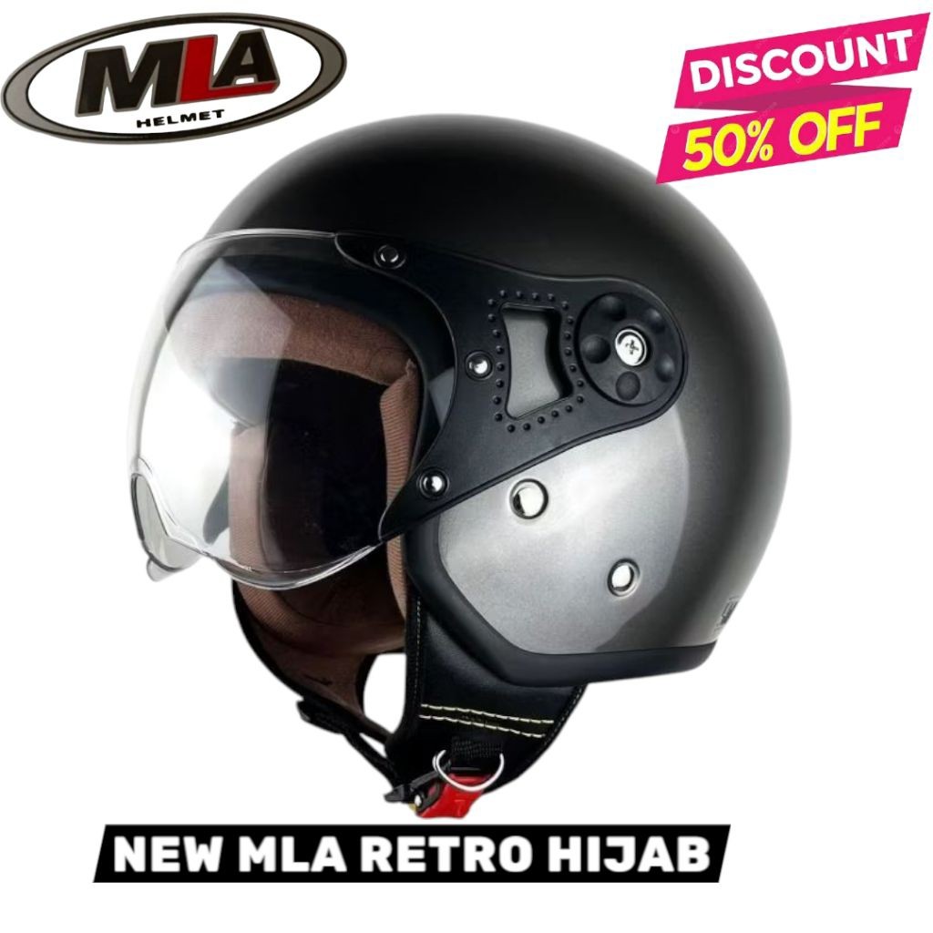 Jual Helm MLA Hijab - MLA BOGO RETRO PILOT PREMIUM / HELM HIJAB / HELM ...