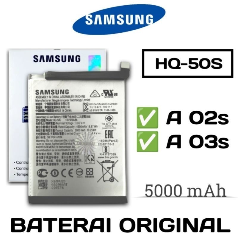 Jual ORIGINAL Baterai Batre batrey samsung A02S / A03S original HQ50S ...