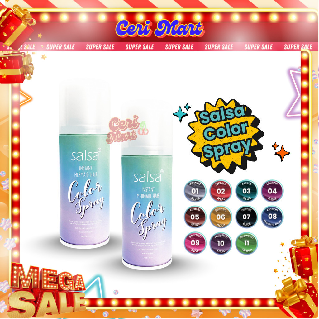 Jual SALSA Instant Mermaid Hair Color Spray Semir Rambut Temporary ...
