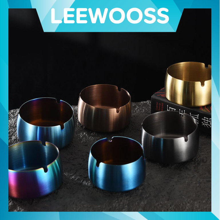 Jual LEEWOOSS 6260 Asbak Modern Cafe Style Asbak Stainless Steel Tebal ...