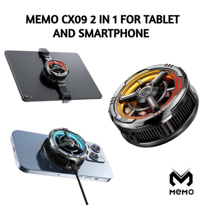Jual MEMO CX09 CX-09 2-in-1 Phone Cooler Funcooler Gaming for Mobile ...