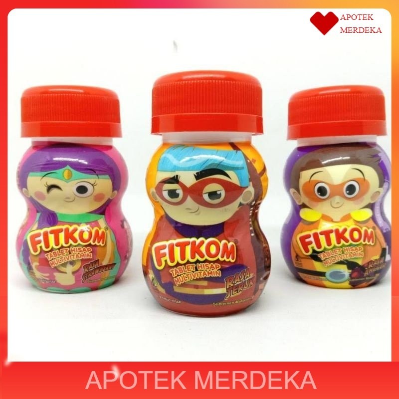 Jual Fitkom Tablet Hisap Multivitamin 21 tablet / Fitkom tablet kunyah ...