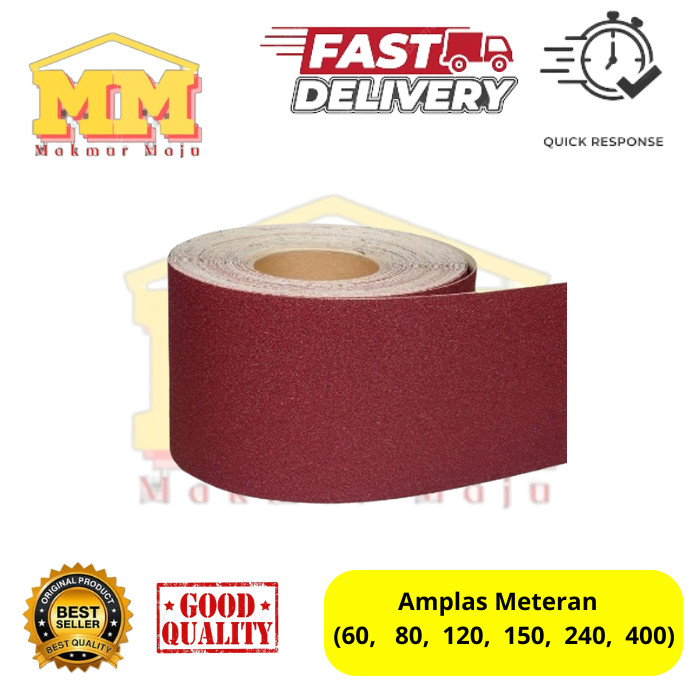 Jual Amplas Meteran Roll Grit 60 80 120 150 240 400 | Shopee Indonesia