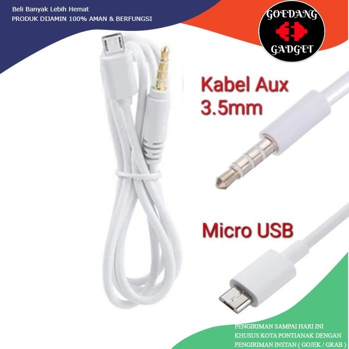 Jual KABEL V8 SOUNDCARD MICRO USB TO JACK AUX 3.5mm SOUND CARD CABLE ...