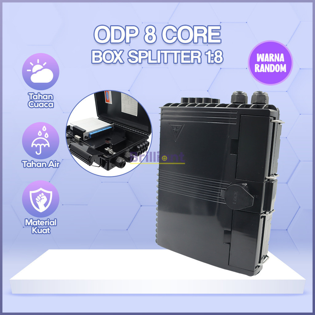 Jual Outdoor Box Splitter ODP 8 Core Lengkap Box Splitter 1/8 Double Lock Warna Random | Shopee ...