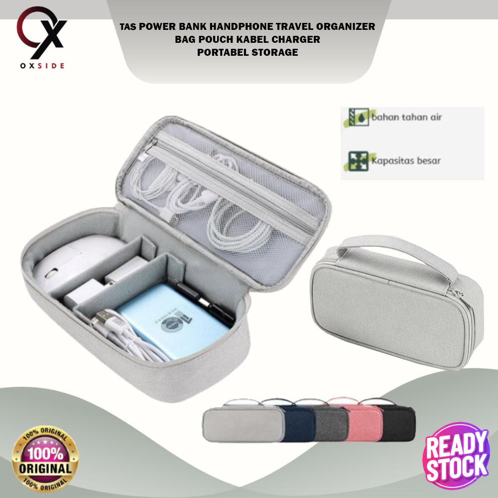 Jual TAS POWER BANK HANDPHONE TRAVEL ORGANIZER BAG POUCH KABEL CHARGER ...