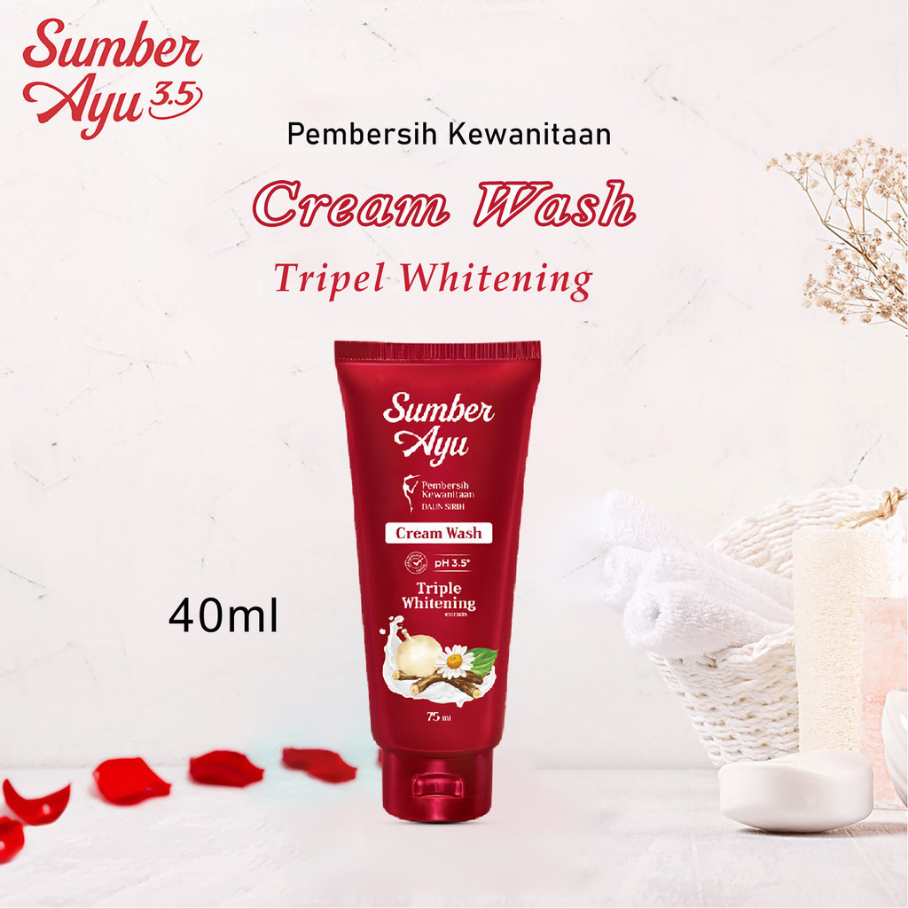 Jual Sumber Ayu Cream Wash Triple Whitening 40ml | Shopee Indonesia