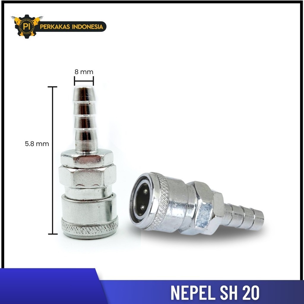Jual Nepel Penyambung Selang Kompresor SH 20 Quick Coupler Konektor ...